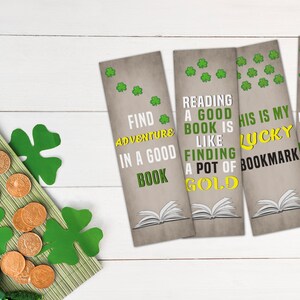 Printable Bookmarks, St Patricks Day Bookmarks, Bookmarks for Book ...