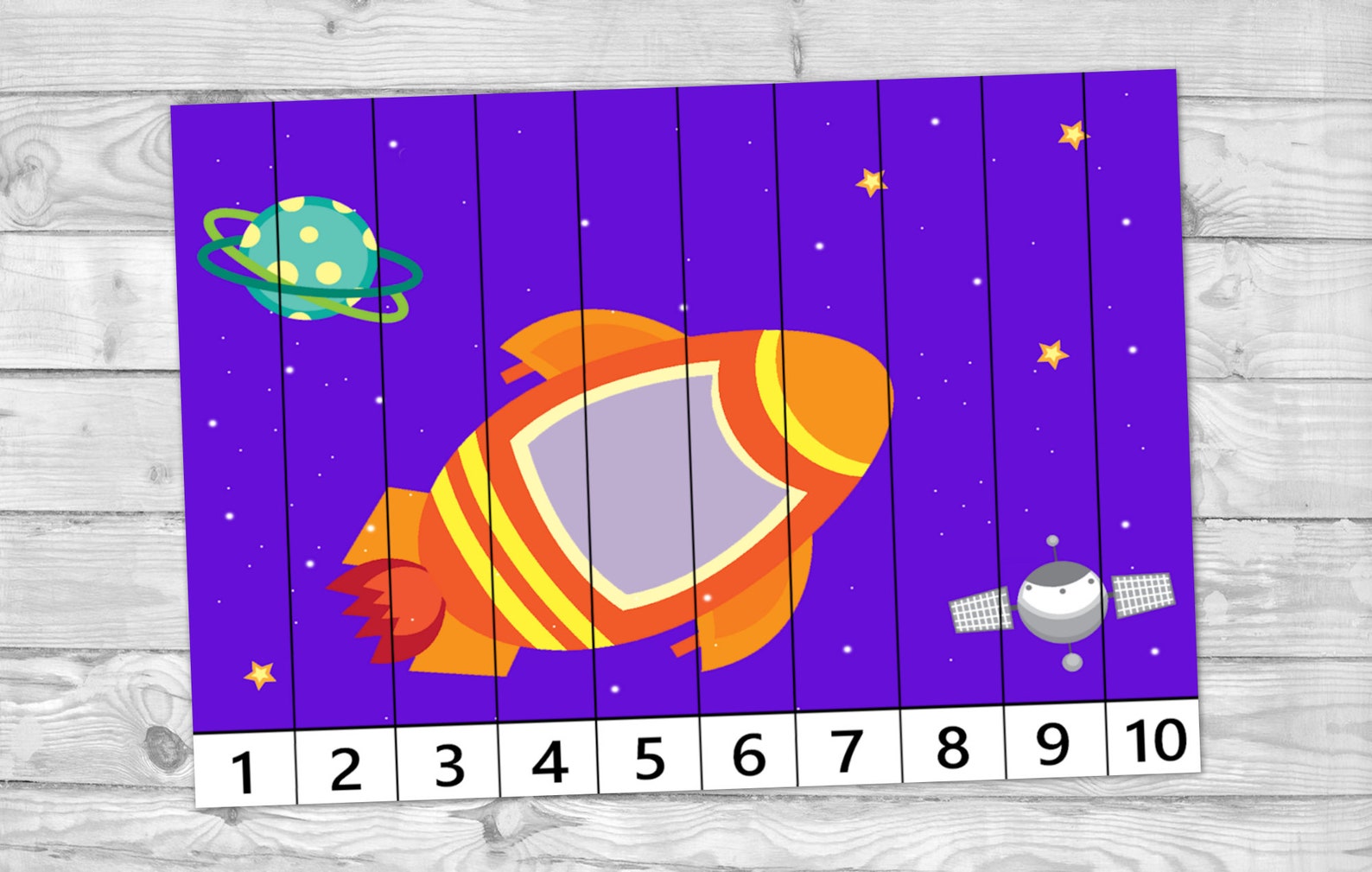 Printable Preschool Outer Space Puzzle Set Sequence Puzzle | Etsy
