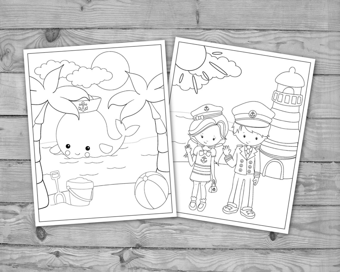 Printable Sailing Coloring for Kids Nautical Activity - Etsy