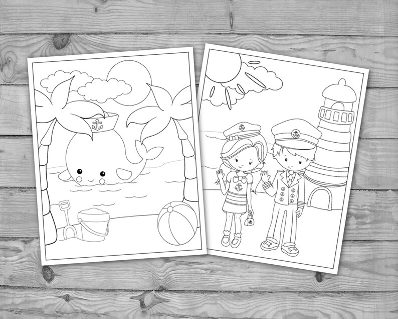 Printable Sailing Coloring for Kids Nautical Activity - Etsy