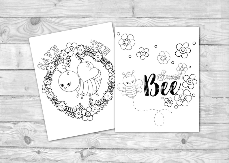 Printable Bumble Bee Coloring for Kids, Cute Buzzy Bee Activity ...