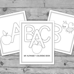 Printable Preschool Alphabet Coloring Book Letter Recognition | Etsy