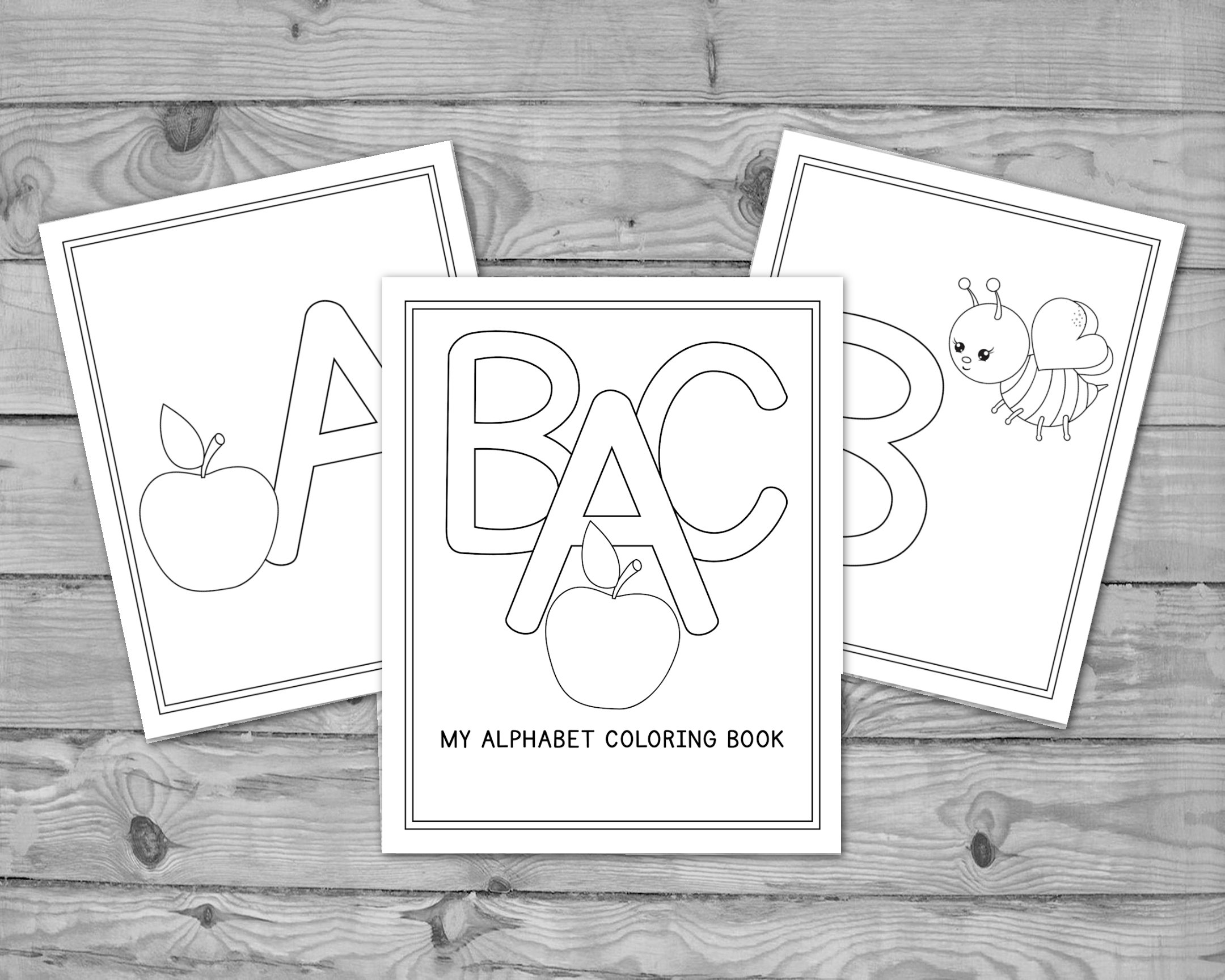 Printable Preschool Alphabet Coloring Book, Letter Recognition A-Z ...