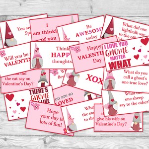 Printable Valentine Lunch Box Notes, School Lunch Notes, Printable Kids ...
