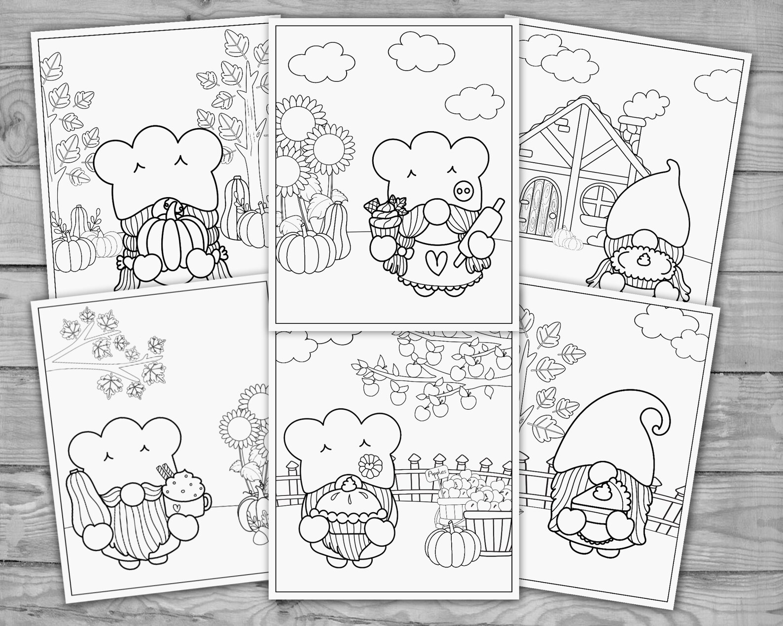 Printable Fall Coloring for Kids Autumn Activity Coloring - Etsy