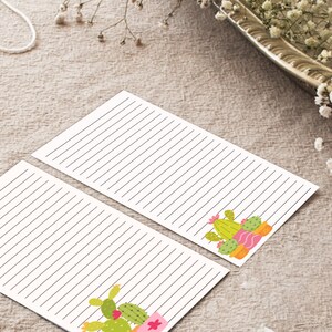 Printable Cactus Stationary Set, Succulent Paper, Cactus Note Paper ...