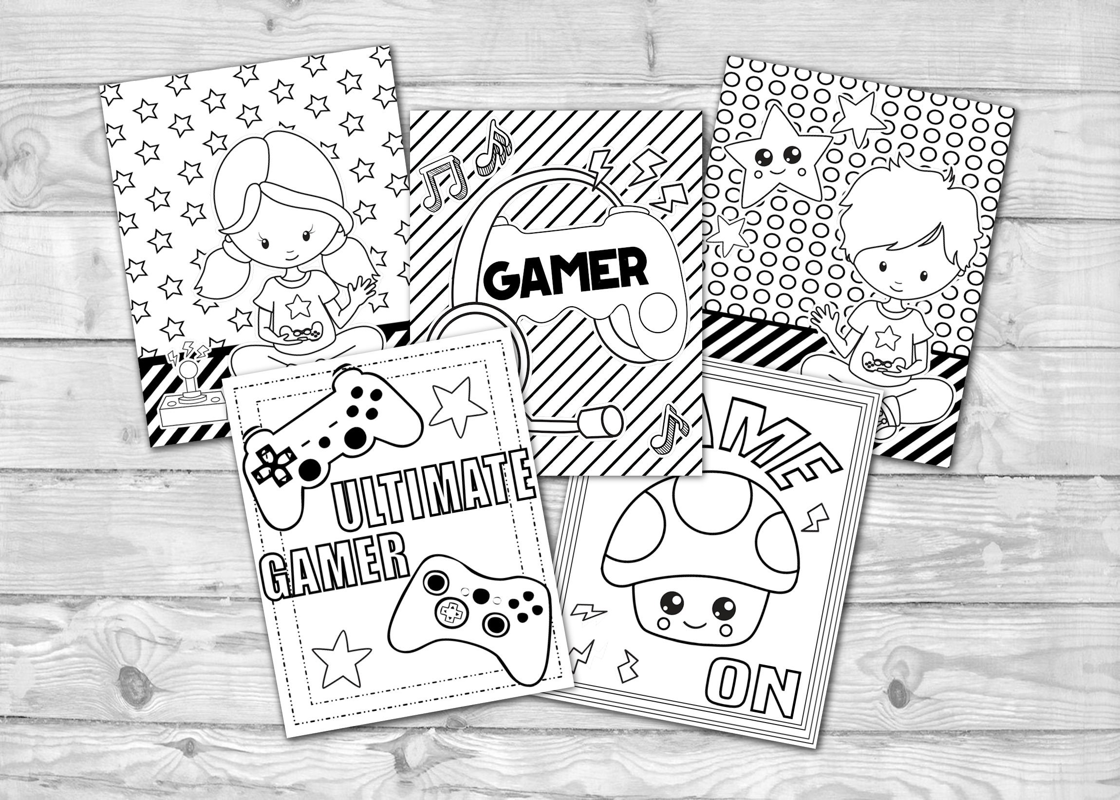 Printable Video Game Coloring Pages for Kids - Etsy