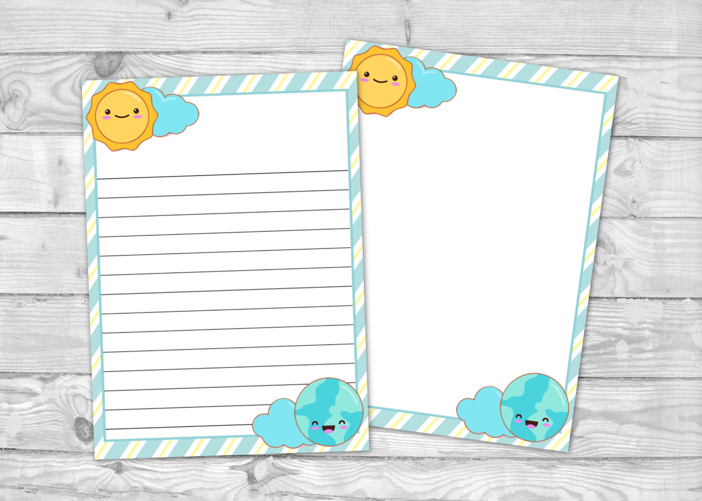Printable Note Paper Kawaii Stationery Cute Writing Paper - Etsy