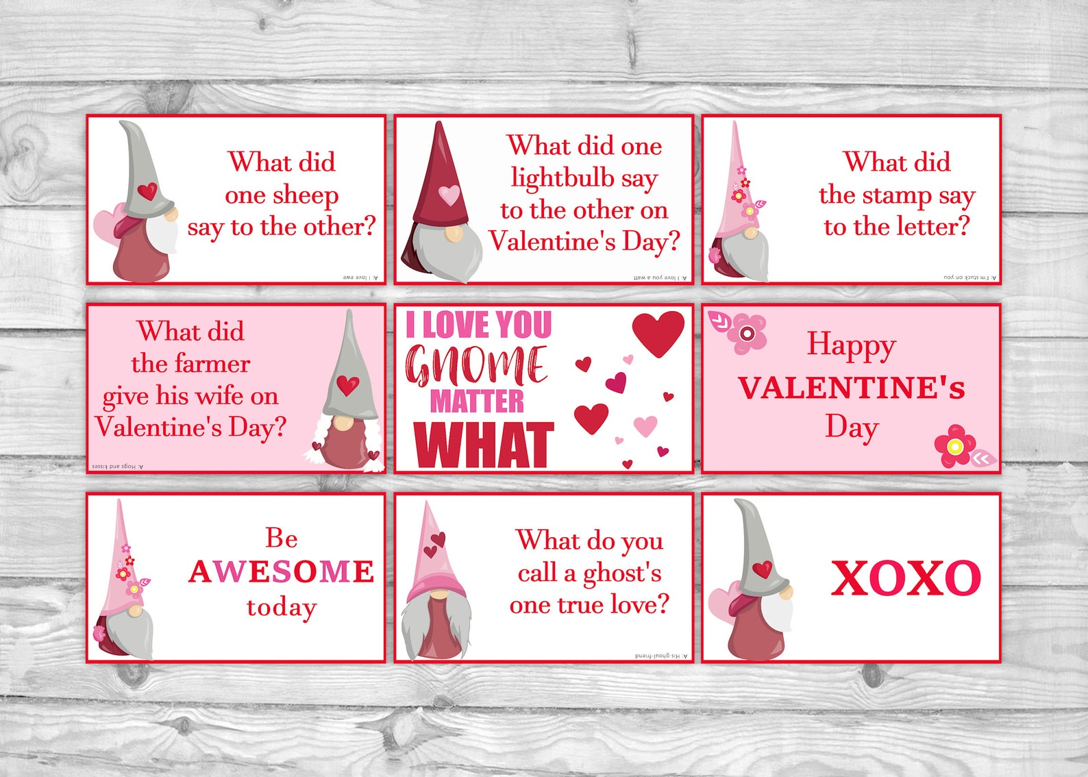 Printable Valentine Lunch Box Notes, School Lunch Notes, Printable Kids ...