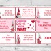 Printable Valentine Lunch Box Notes, School Lunch Notes, Printable Kids ...