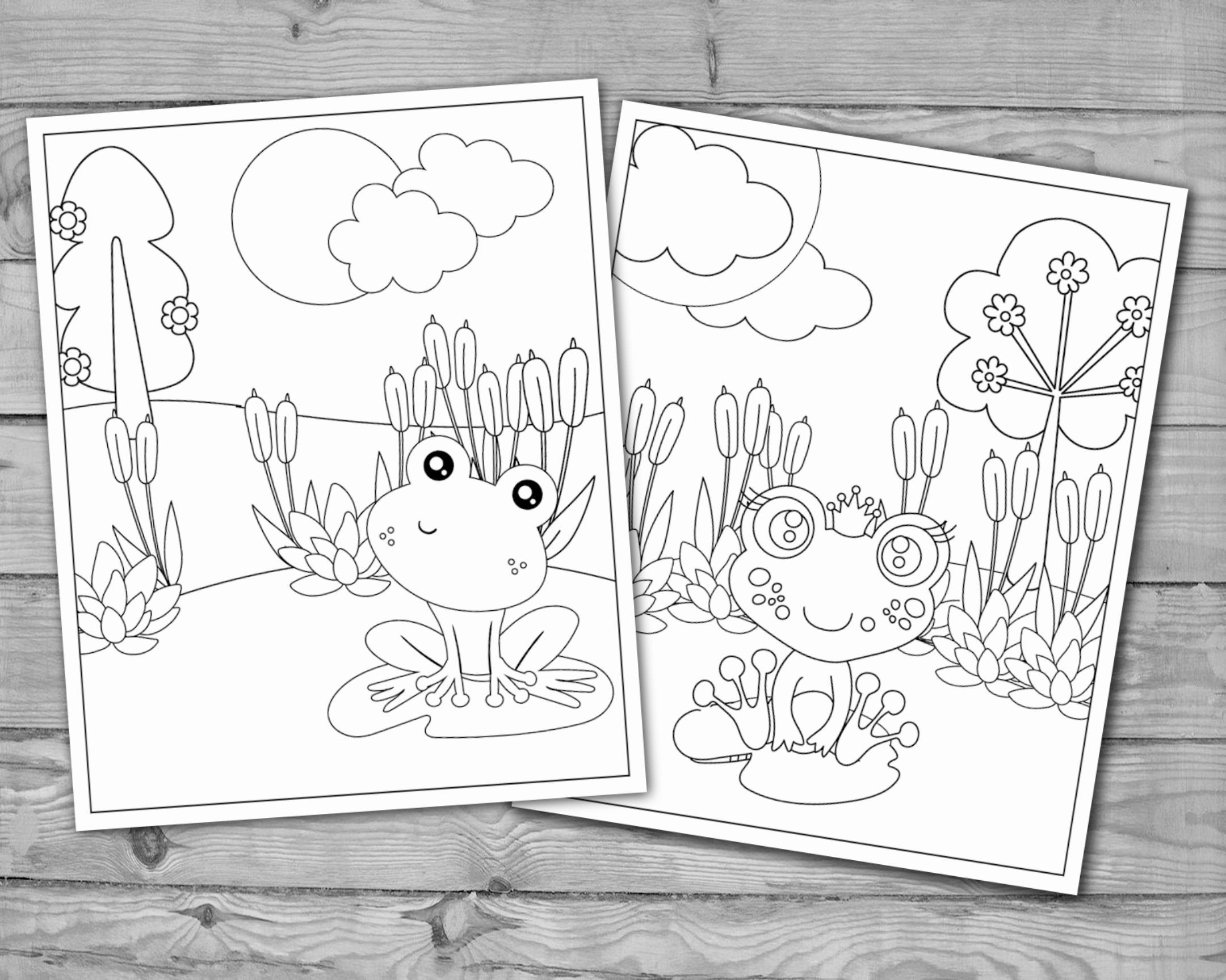 Printable Coloring for Kids, Frog Activity Coloring Pages, Kids ...