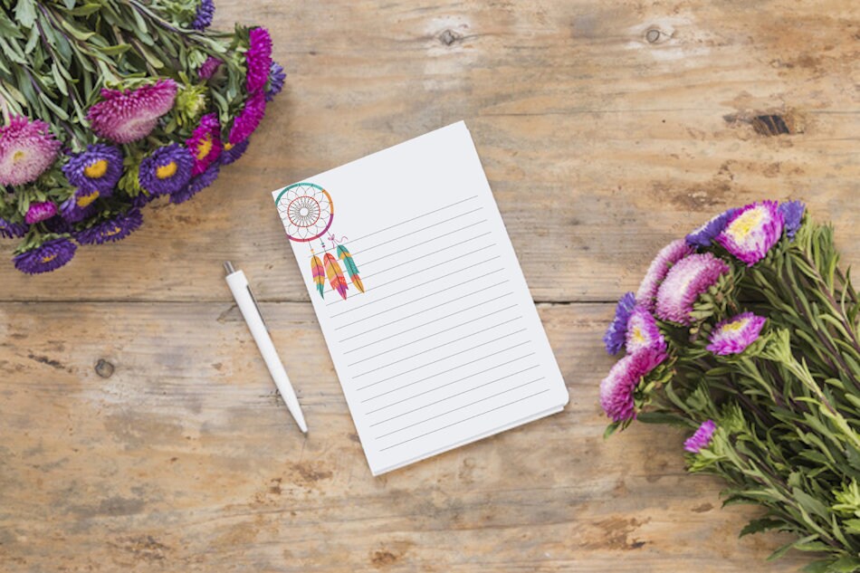 Printable Bohemian Note Pages / Boho Note Paper / Writing | Etsy