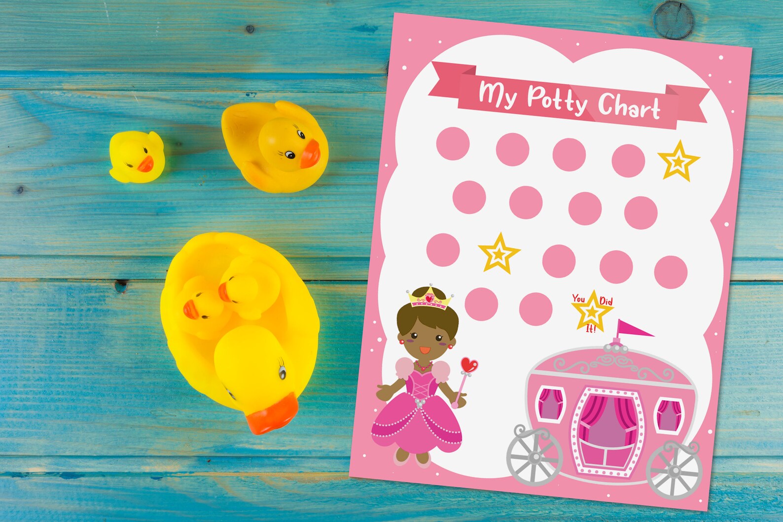 Printable Princess Potty Chart, Kid's Sticker Chart, Instant Download ...