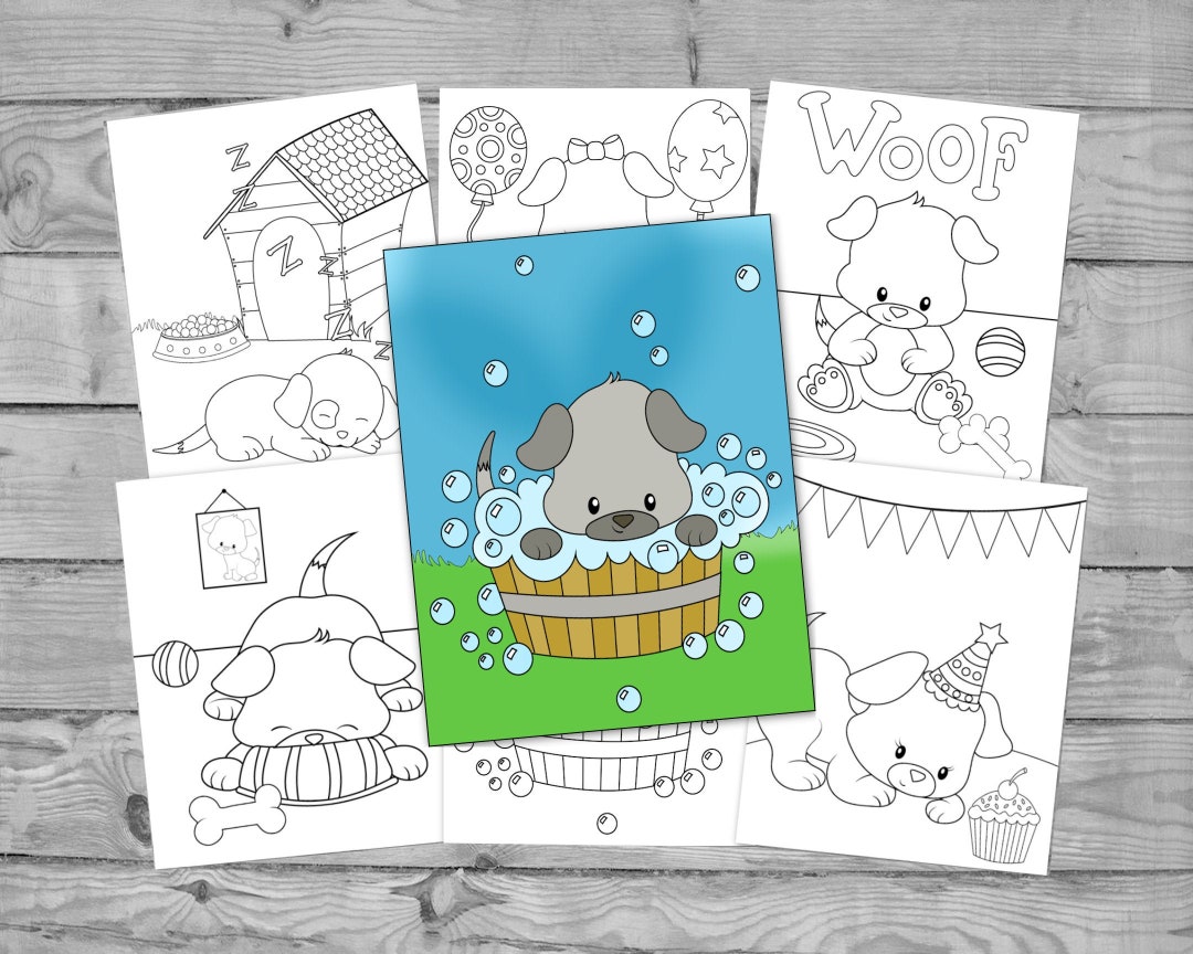 Printable Coloring for Kids, Dog Activity Coloring Pages, Kids Puppy ...