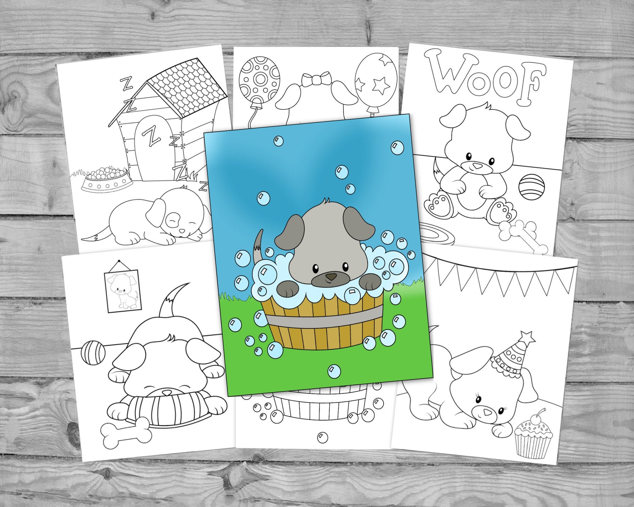 Printable Coloring for Kids Dog Activity Coloring Pages Kids - Etsy