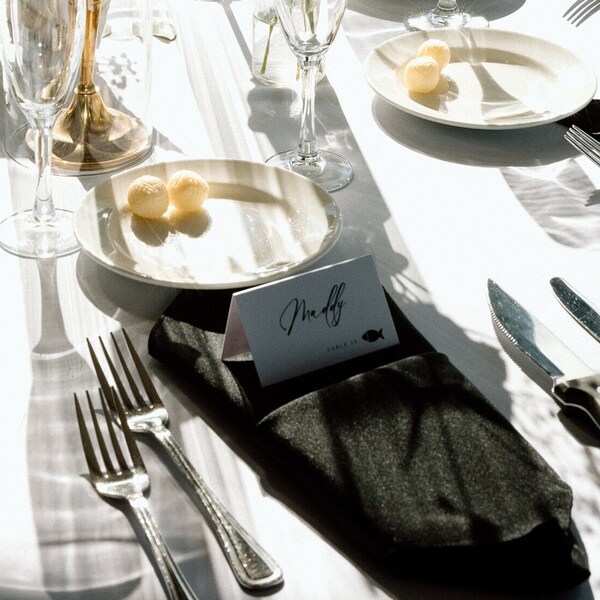Table Name Cards With Meal Icons - Etsy