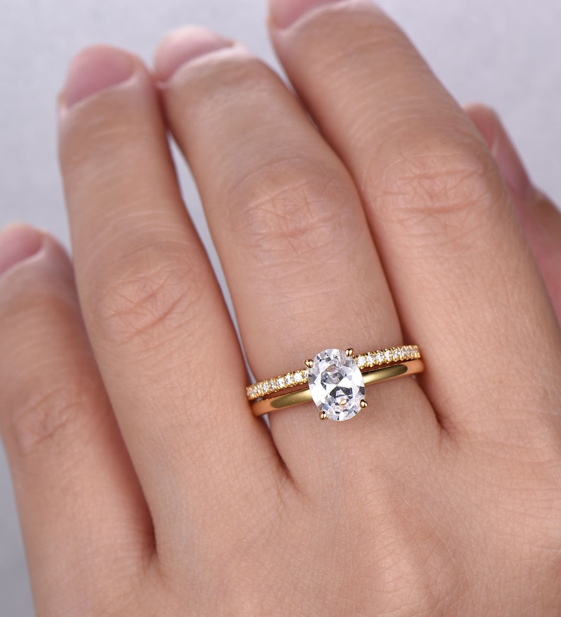 Yellow Gold Rings For WomenDiamond Simulant Engagement | Etsy