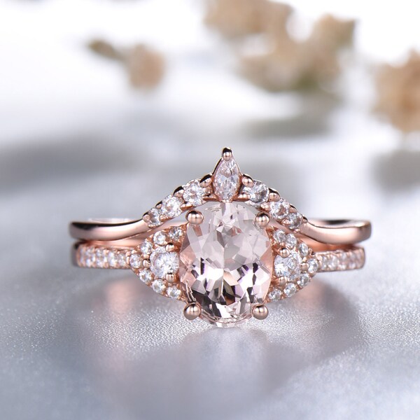 Peach Morganite Ring - Etsy