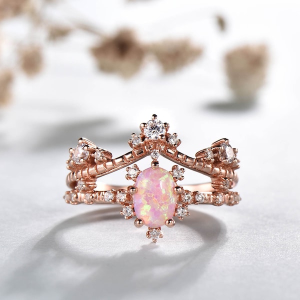 Pink Fire Opal Ring - Etsy