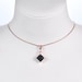 Unique Natural Black Onyx Princess Cut Necklace Yellow Gold 3CT 8mm ...