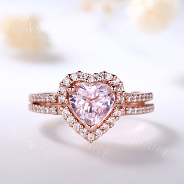 Heart Shaped Morganite Ring - Etsy