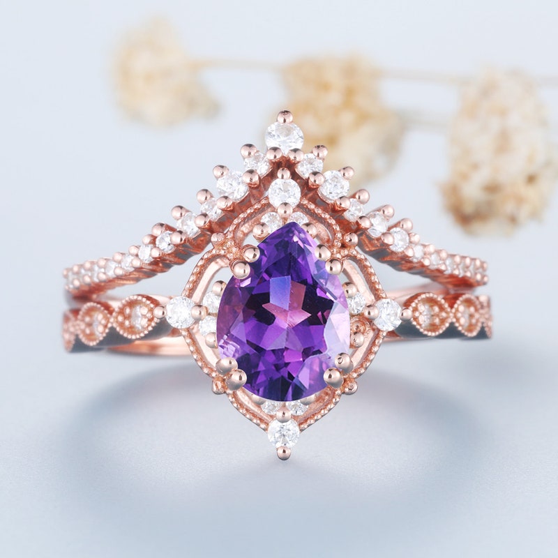 Purple Engagement Rings - Etsy