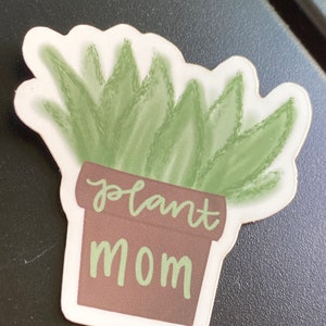 Plant Mom Succulent Sticker | Matte Waterproof Vinyl - Etsy