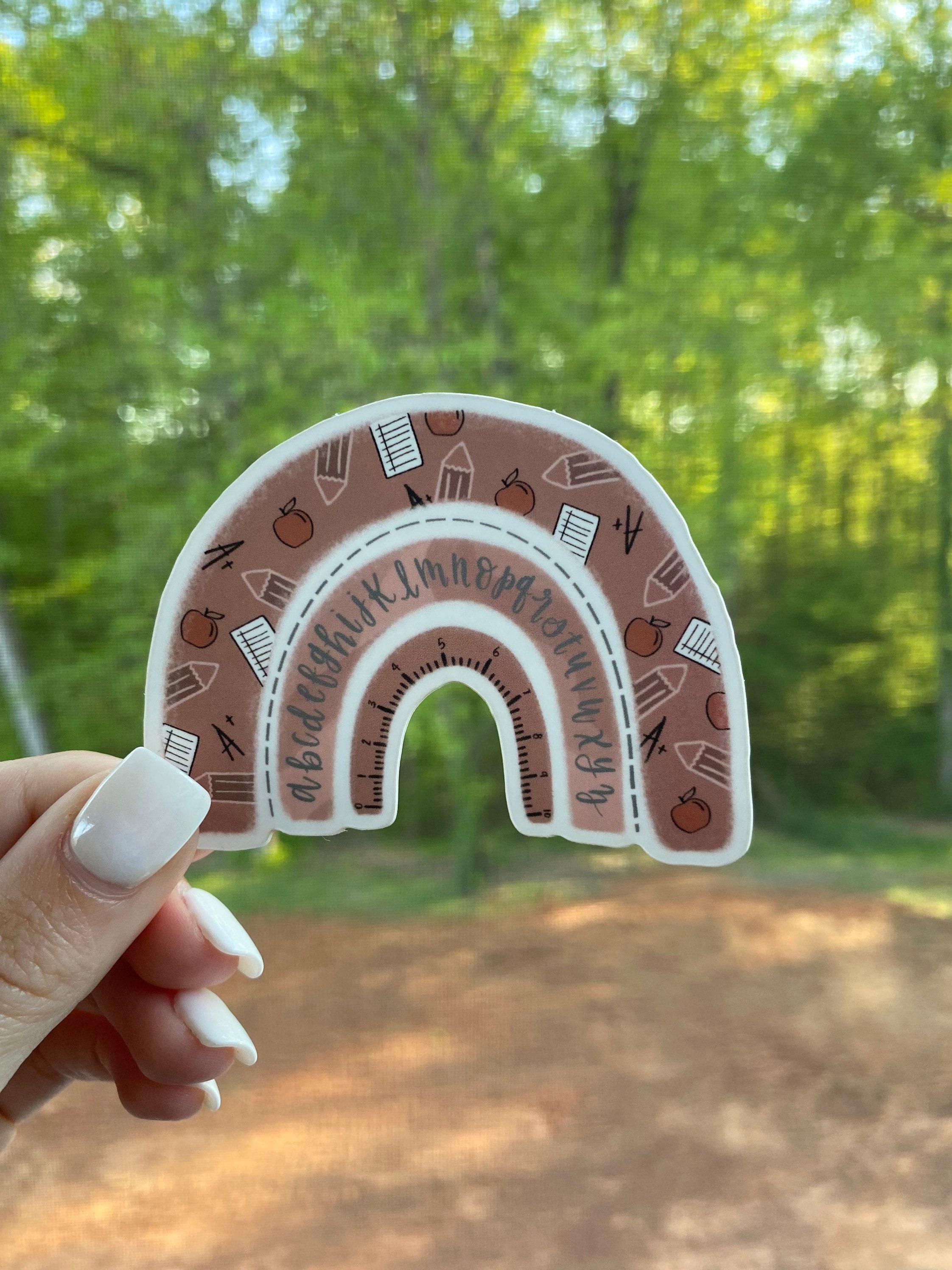 Rainbow Teacher Sticker Teacher Teacher Gift Education | Etsy