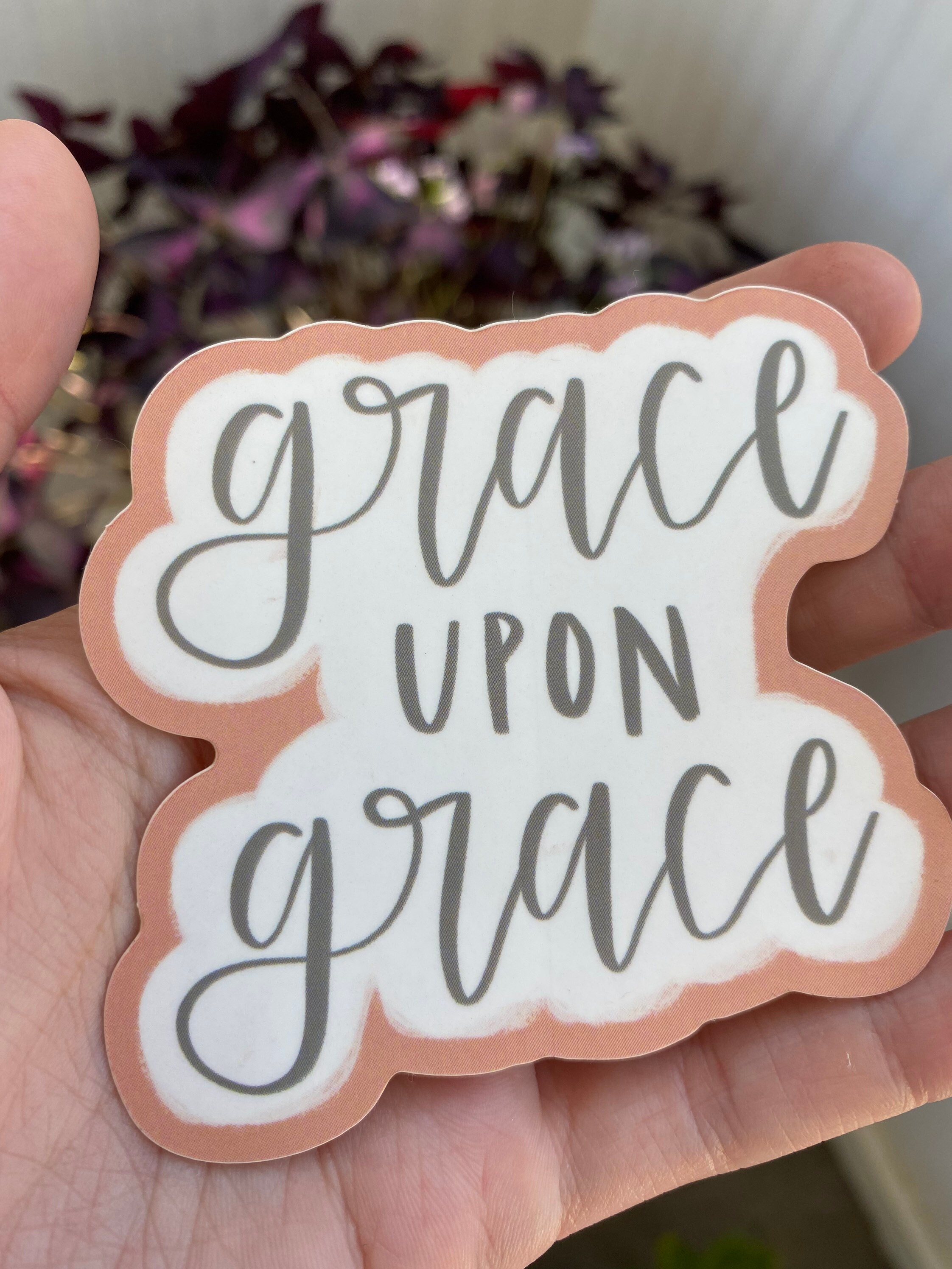 Grace Upon Grace Sticker Jesus Christian Sticker | Etsy