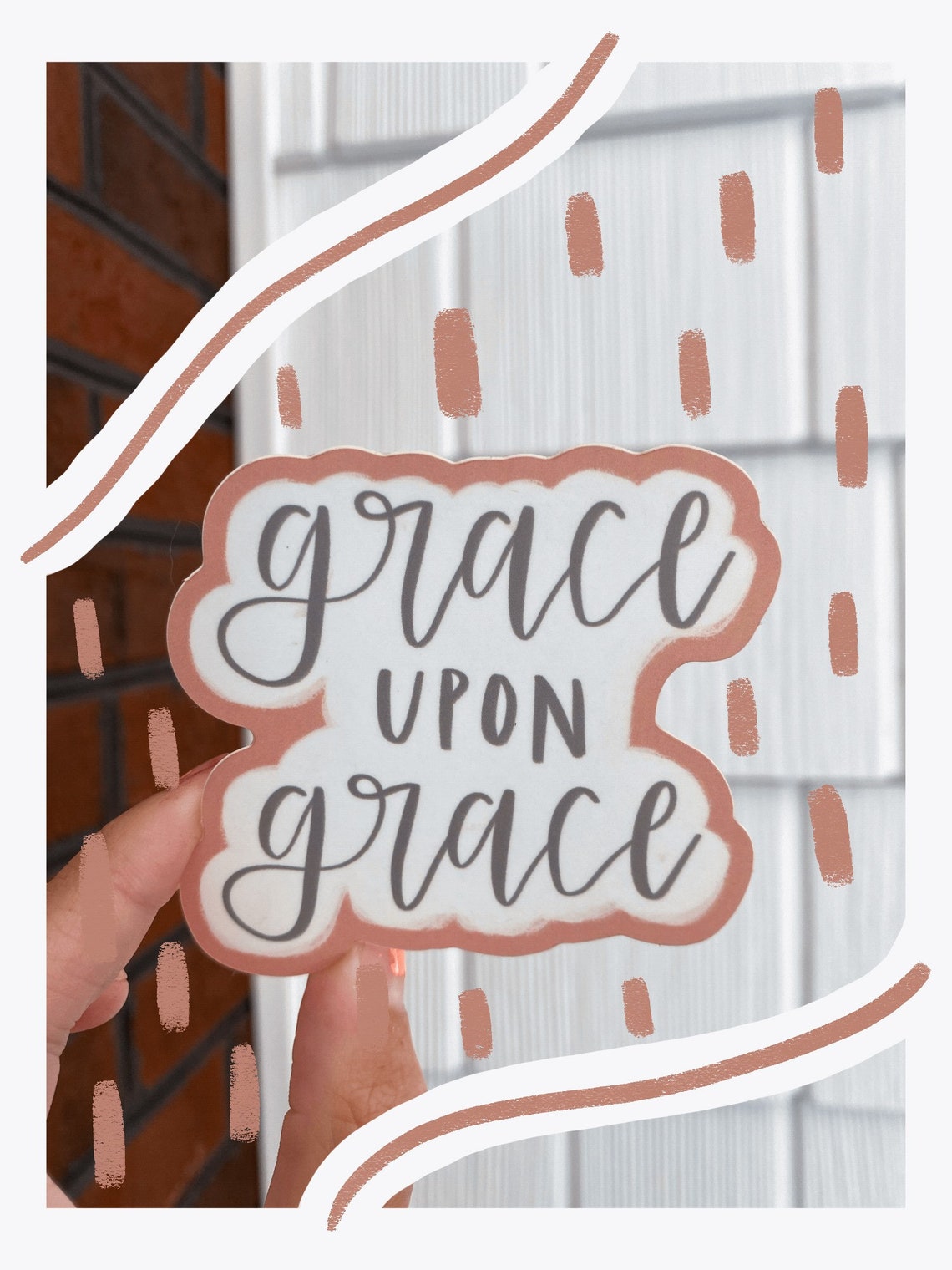 Grace Upon Grace Sticker Jesus Christian Sticker | Etsy