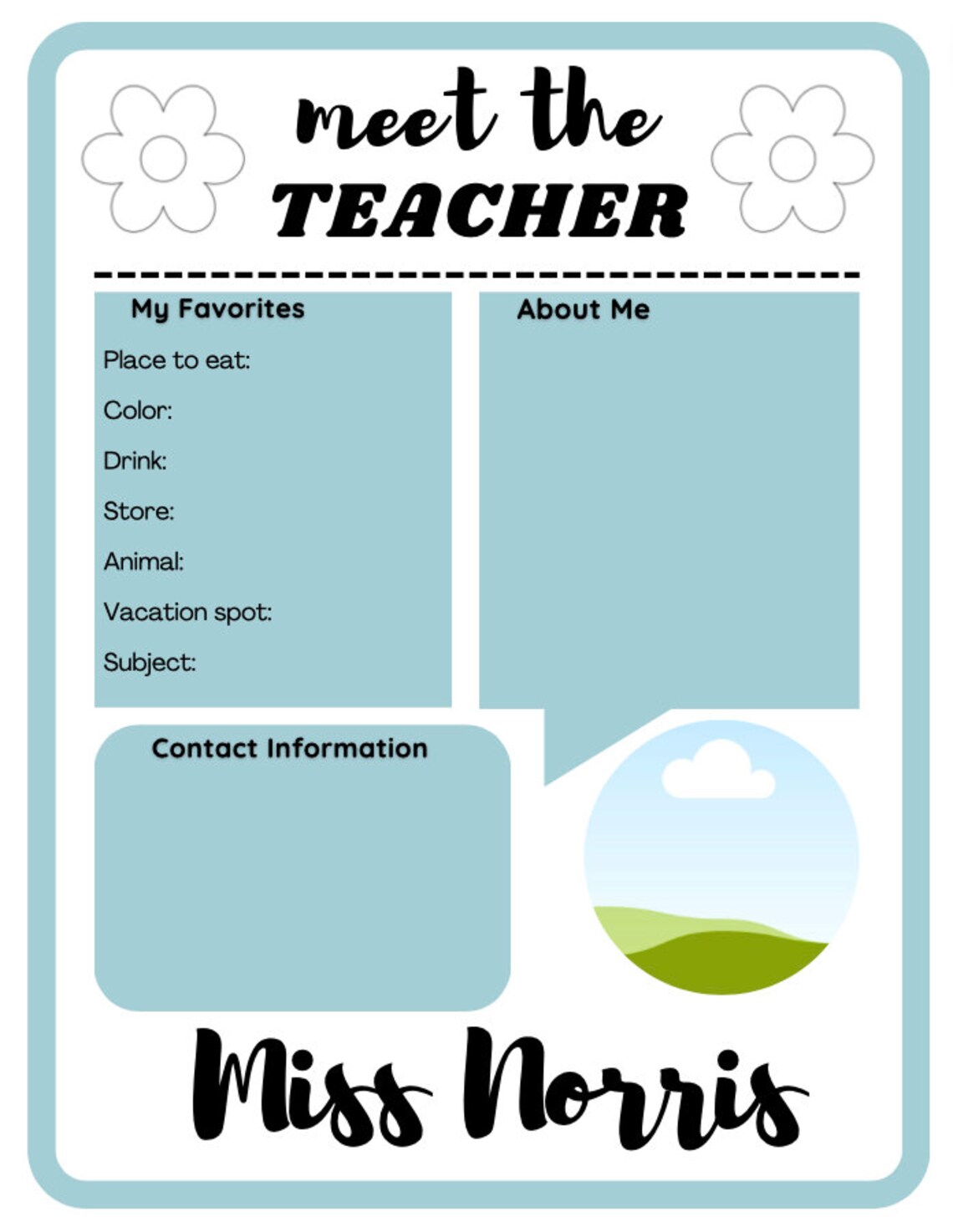 Meet the Teacher Template First Year Teacher Teachers - Etsy