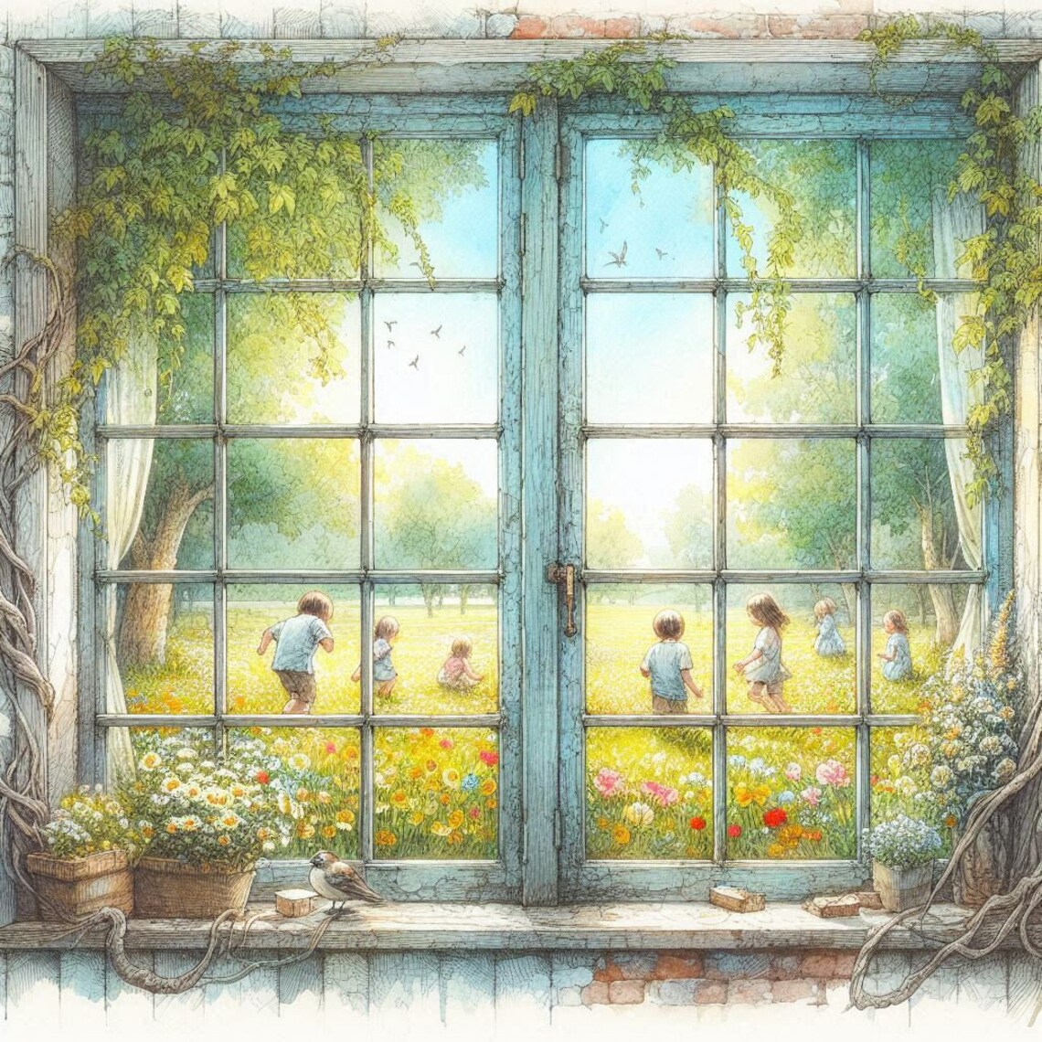 16 Beautiful Window Scene, Cards, Twinkie Moon, Crafts, Digital ...
