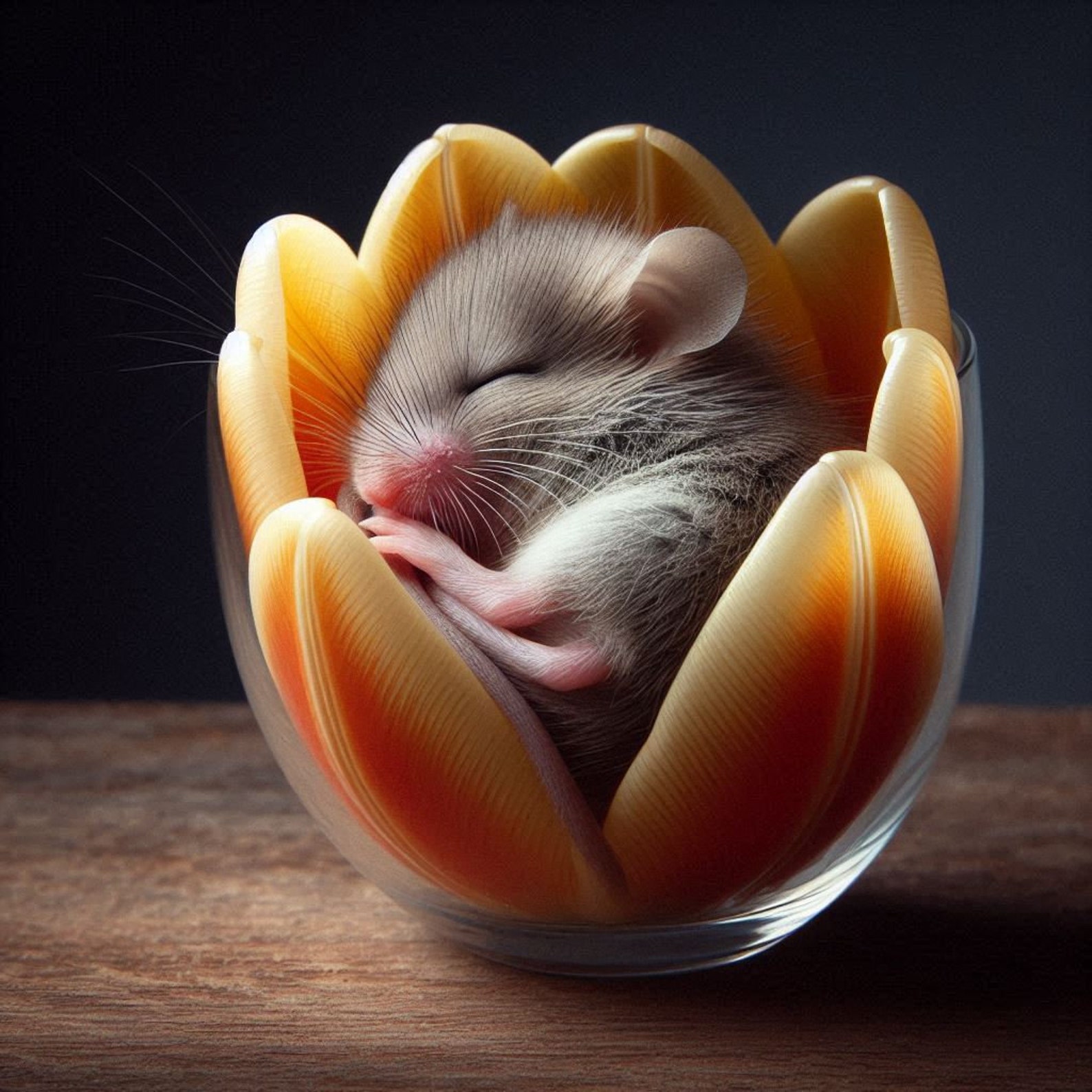 Cute Little Mice, Tucked Inside a Tulip, Cards, - Etsy