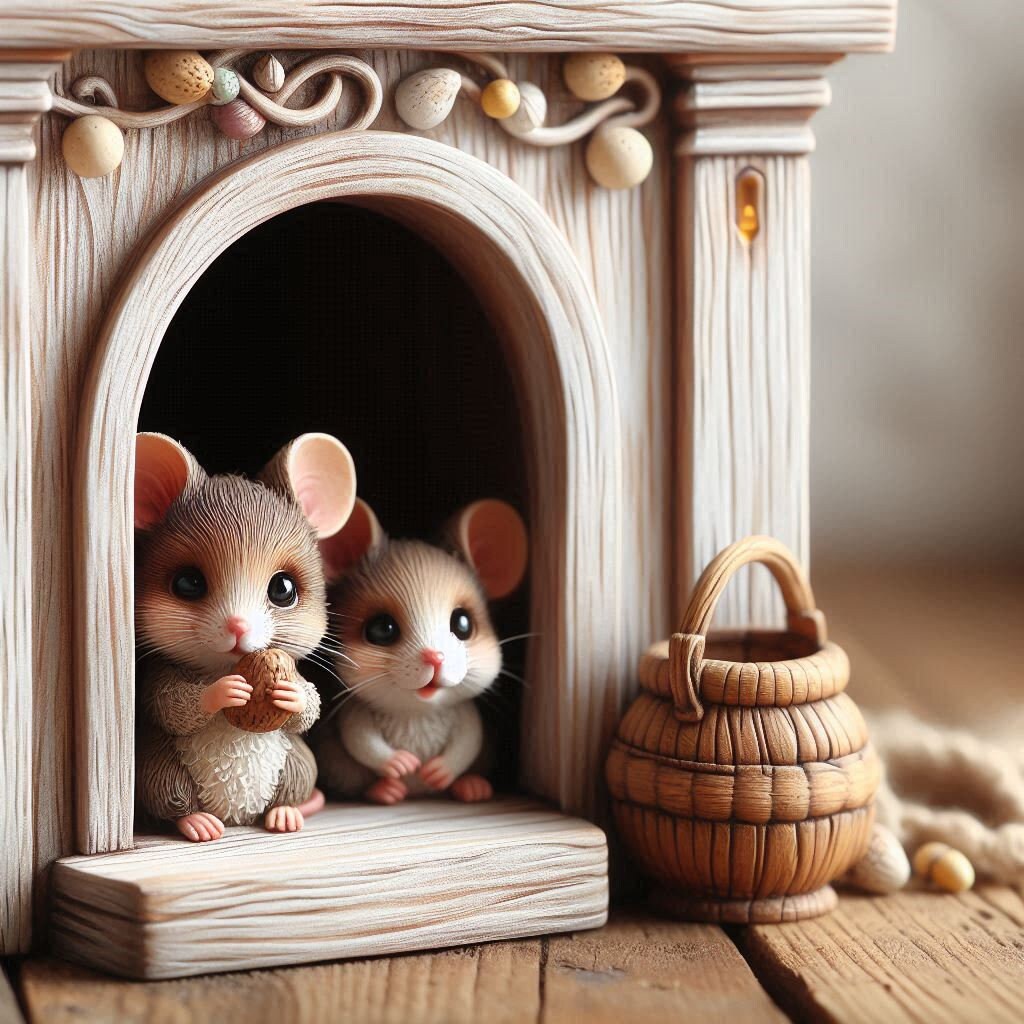 9 Cute Little Mice Peeking Out of Their Little Homes in the Wall. - Etsy