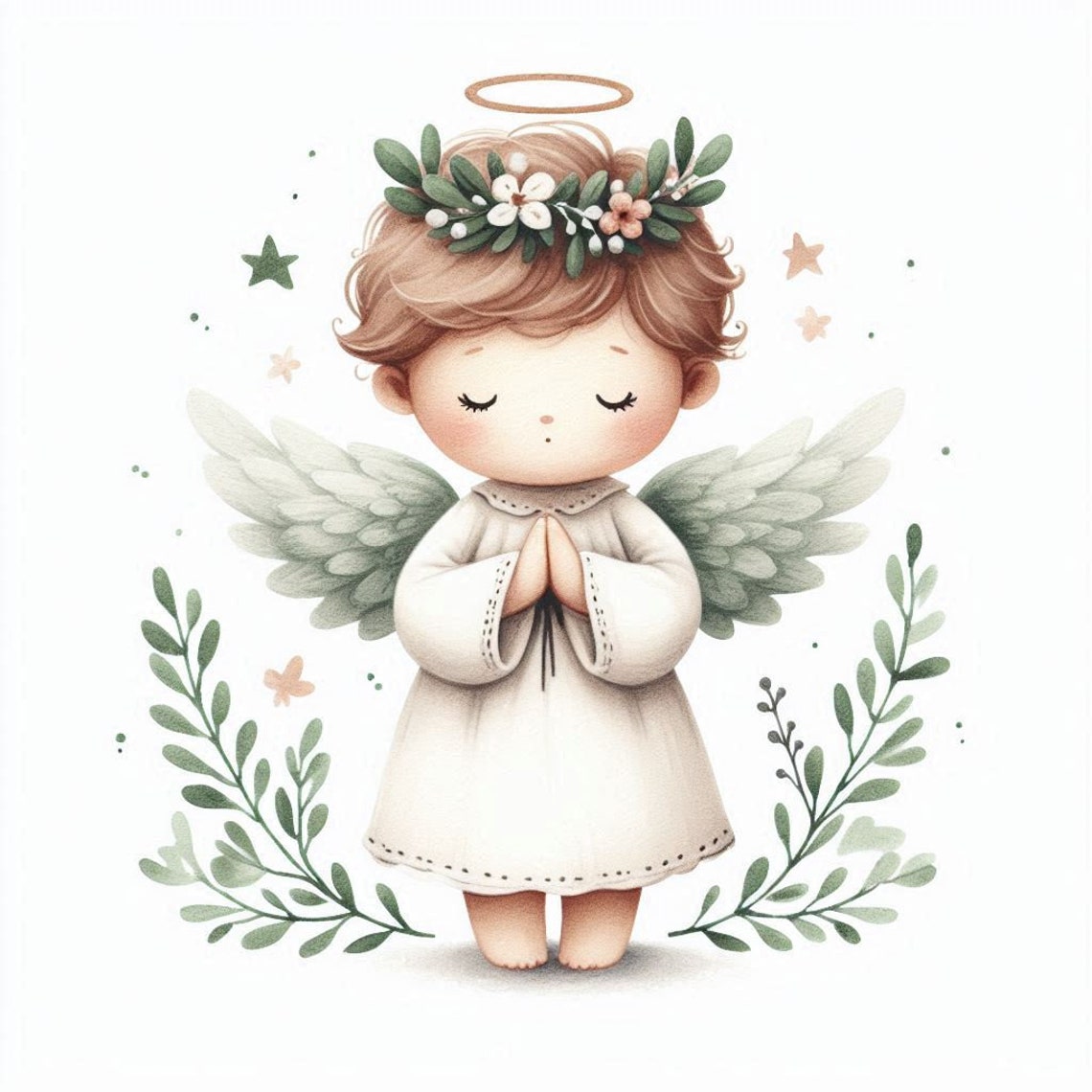 16 Precious Little Angels, Praying, Stickers, Decor, Shirts. - Etsy