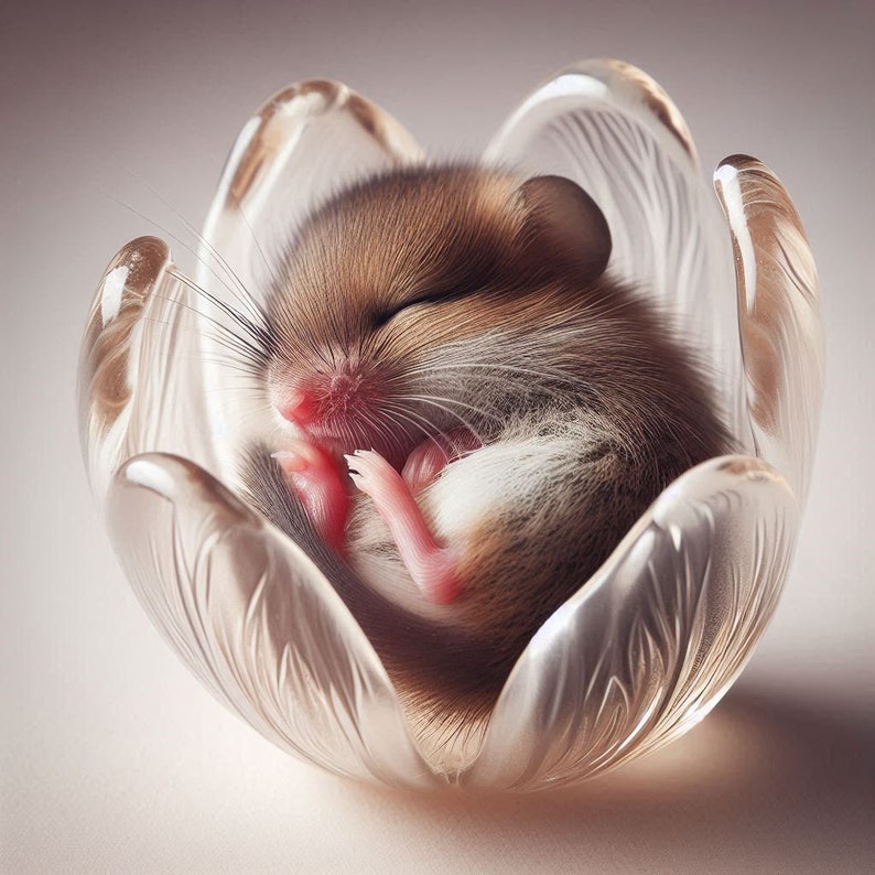 Cute Little Mice, Tucked Inside a Tulip, Cards, - Etsy