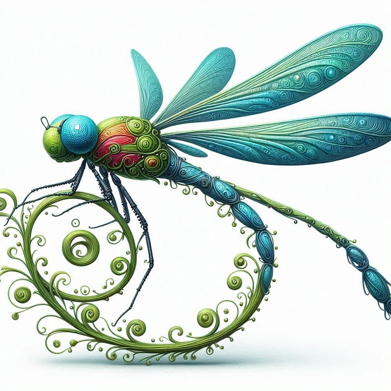 16 Beautiful Colorful Dragonflies, Twinkie Moon, - Etsy
