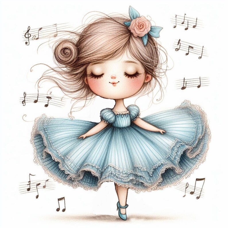 Father's Day, Little Girl, Dancing, Cards, Graphics, Twinkie Moon - Etsy