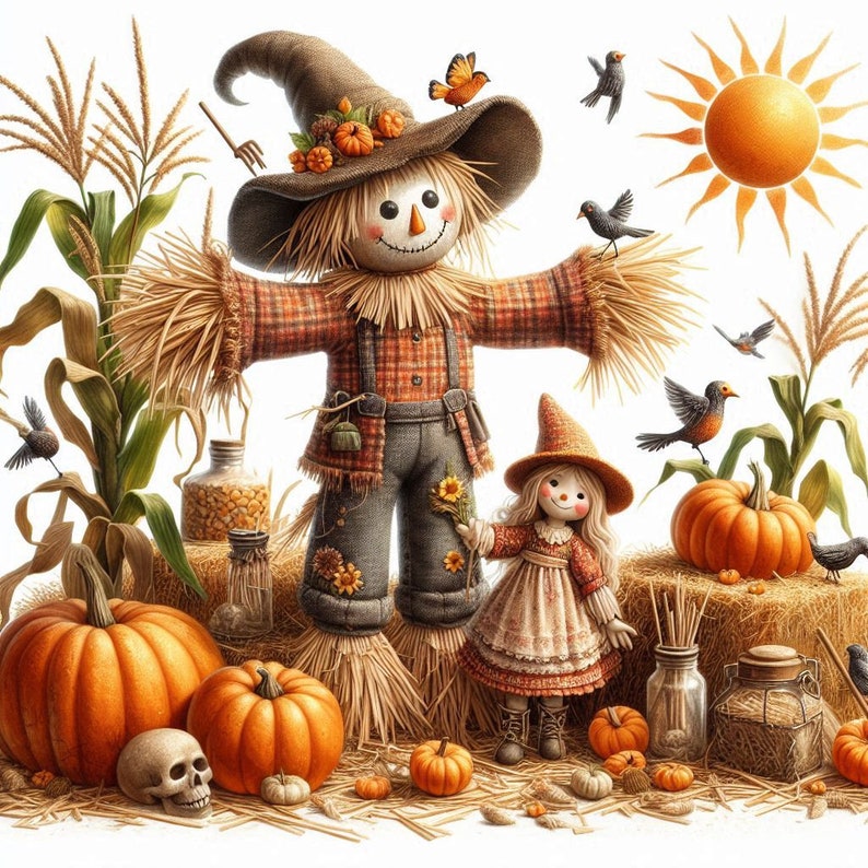 15 Darling Little Scarecrows, All Dressed up for Fall, Twinkie Moon ...