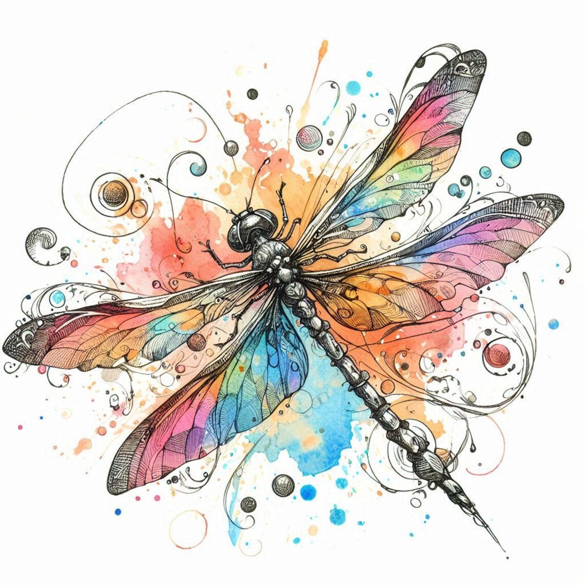 16 Beautiful Colorful Dragonflies, Twinkie Moon, - Etsy