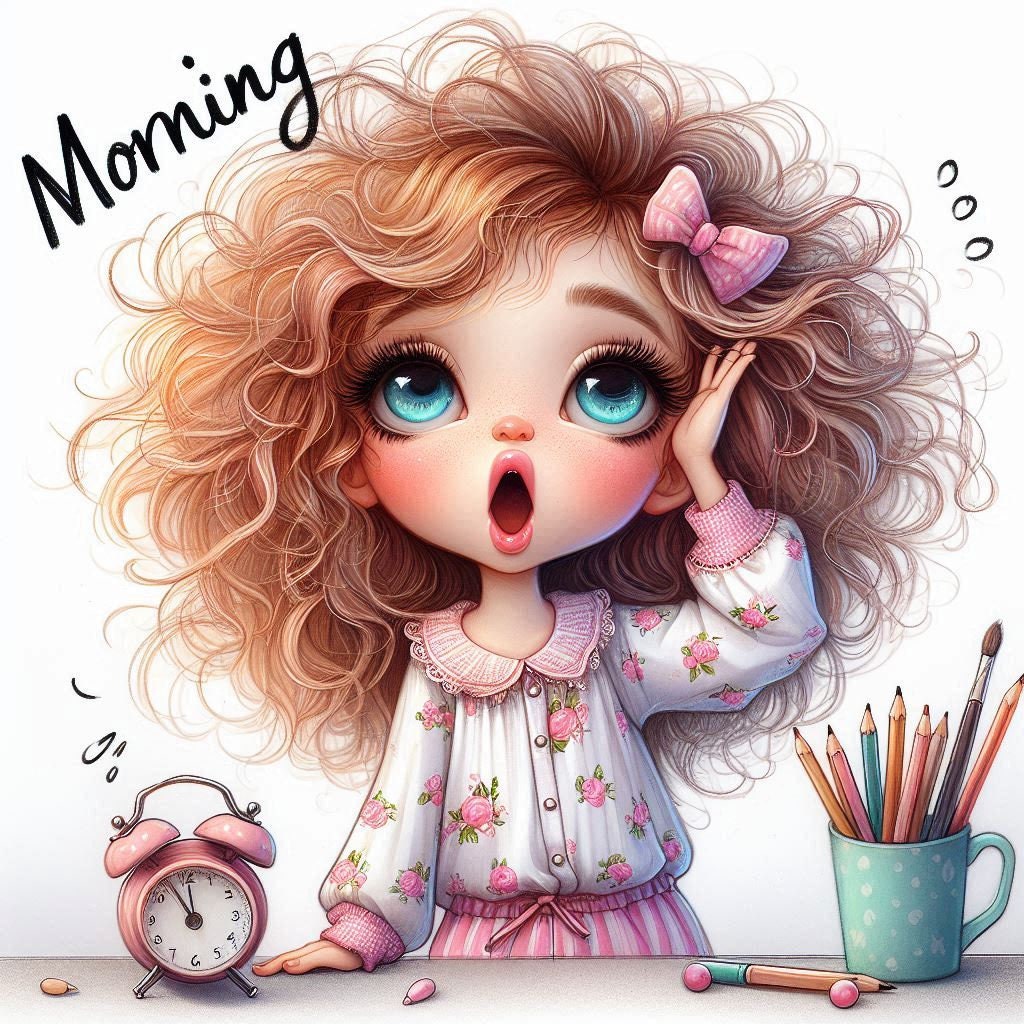 Sleepy Morning Little Girls, Yawning, Good Morning, Pajamas, Twinkie ...