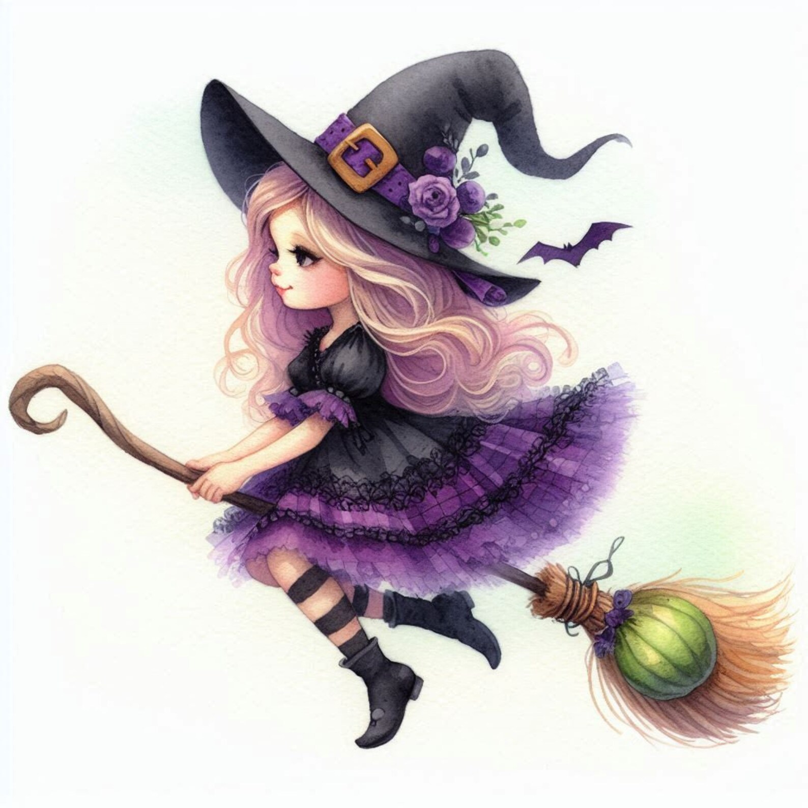16 Cute Little Witches, Halloween, Crafting, Prints, Cards, Holiday ...
