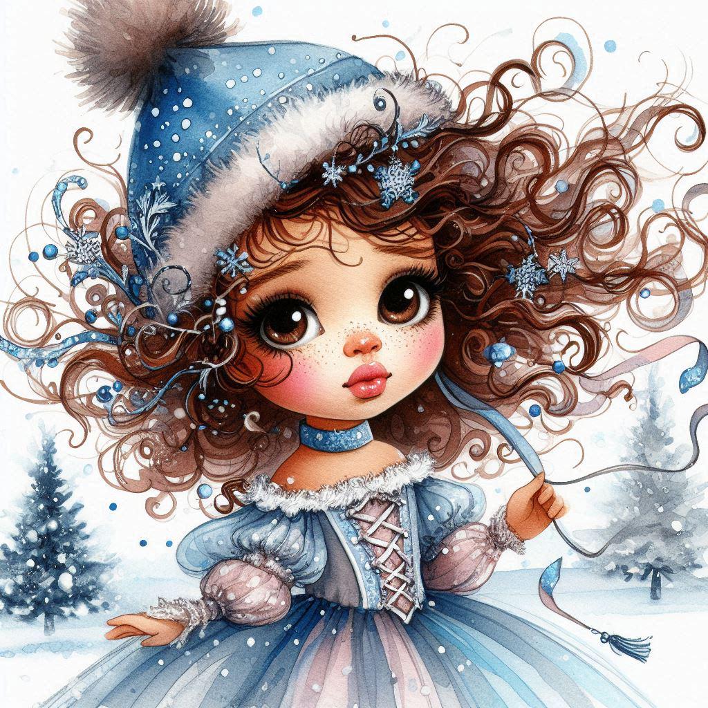 TEN Ice Cold Twinkie Moon Little Girls, Dressed for Winter. Stickers ...