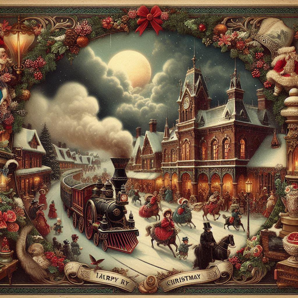 Victorian Holiday Christmas Backgrounds for Ornaments, Bust Out Canvas ...