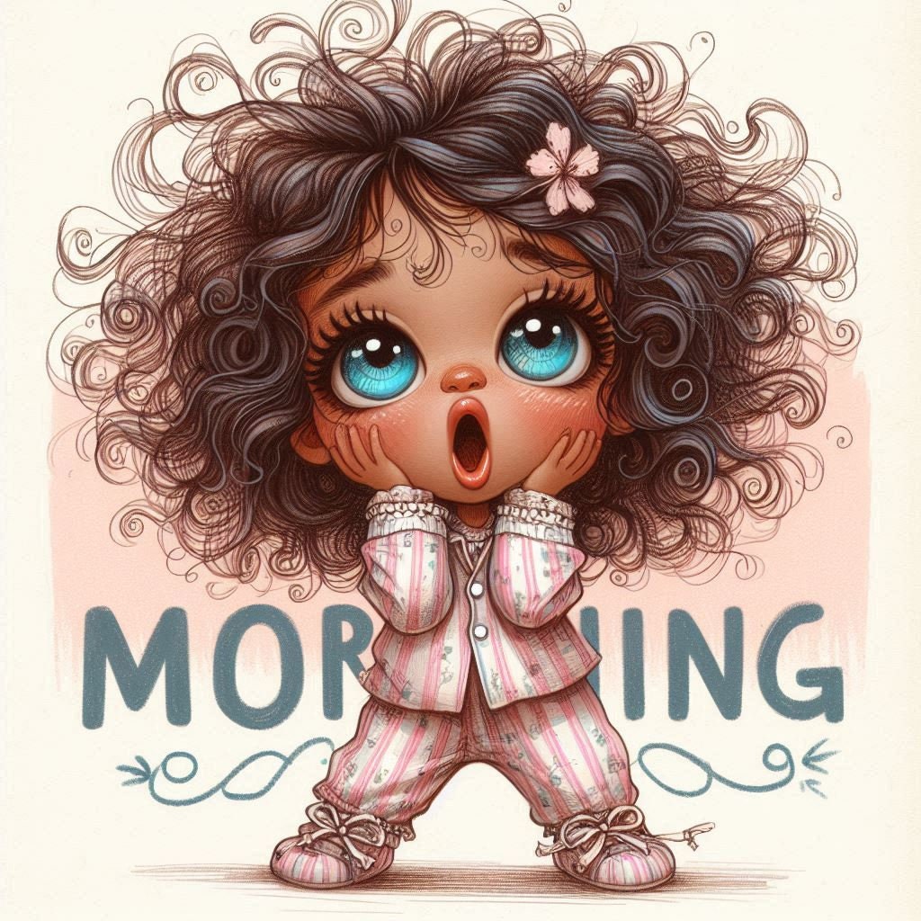 Sleepy Morning Little Girls, Yawning, Good Morning, Pajamas, Twinkie ...