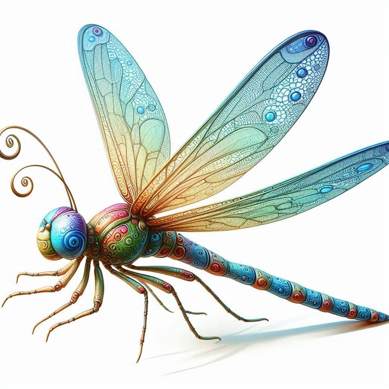 16 Beautiful Colorful Dragonflies, Twinkie Moon, - Etsy