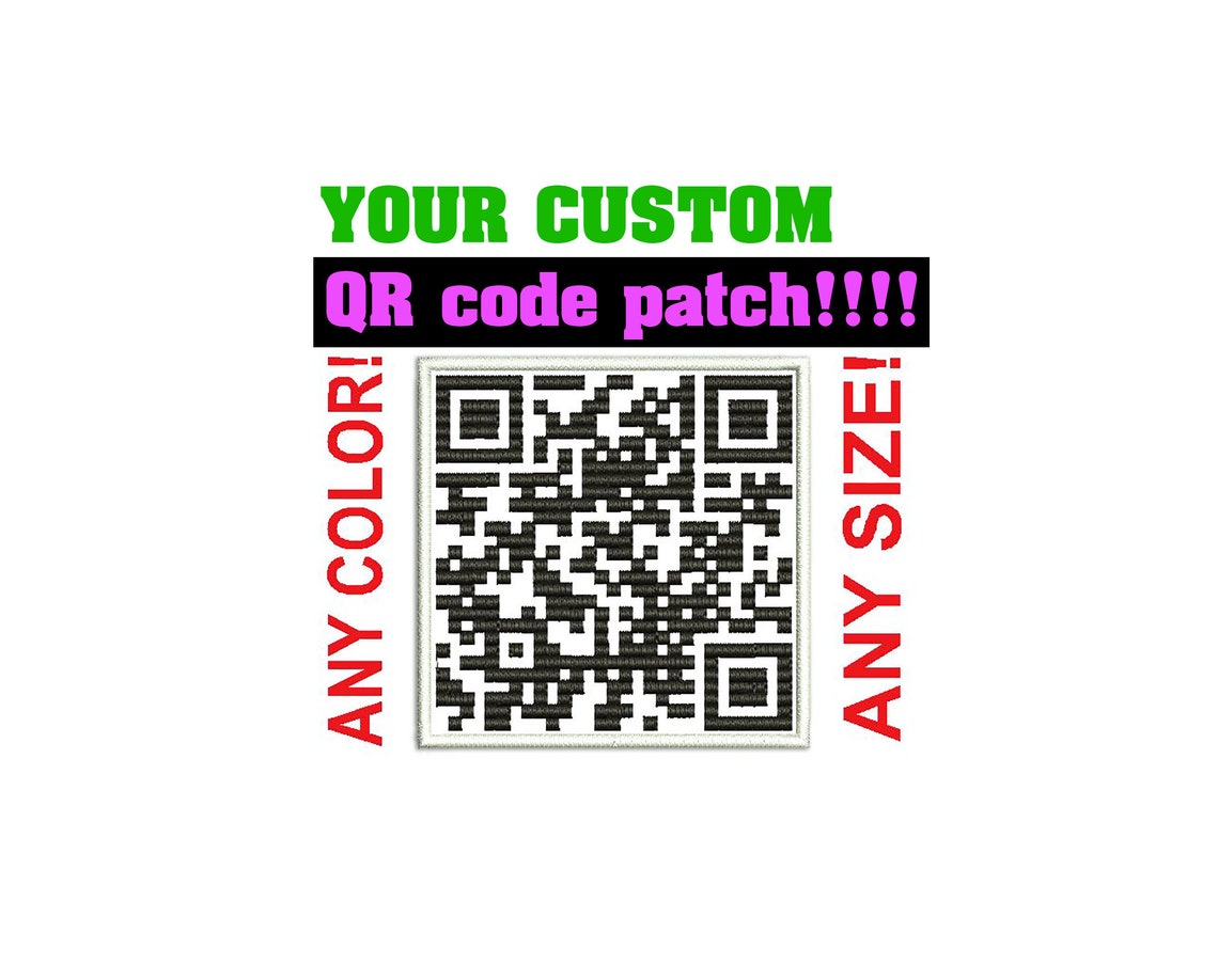 Qr Code Patch CUSTOM Iron-on/sew-on Embroidered Patch | Etsy