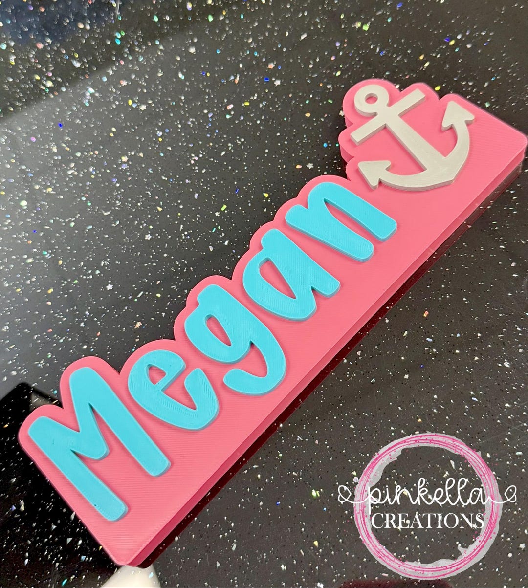 Anchor | Personalized Desk Name Plate | Custom 3D Printed | Name Sign ...