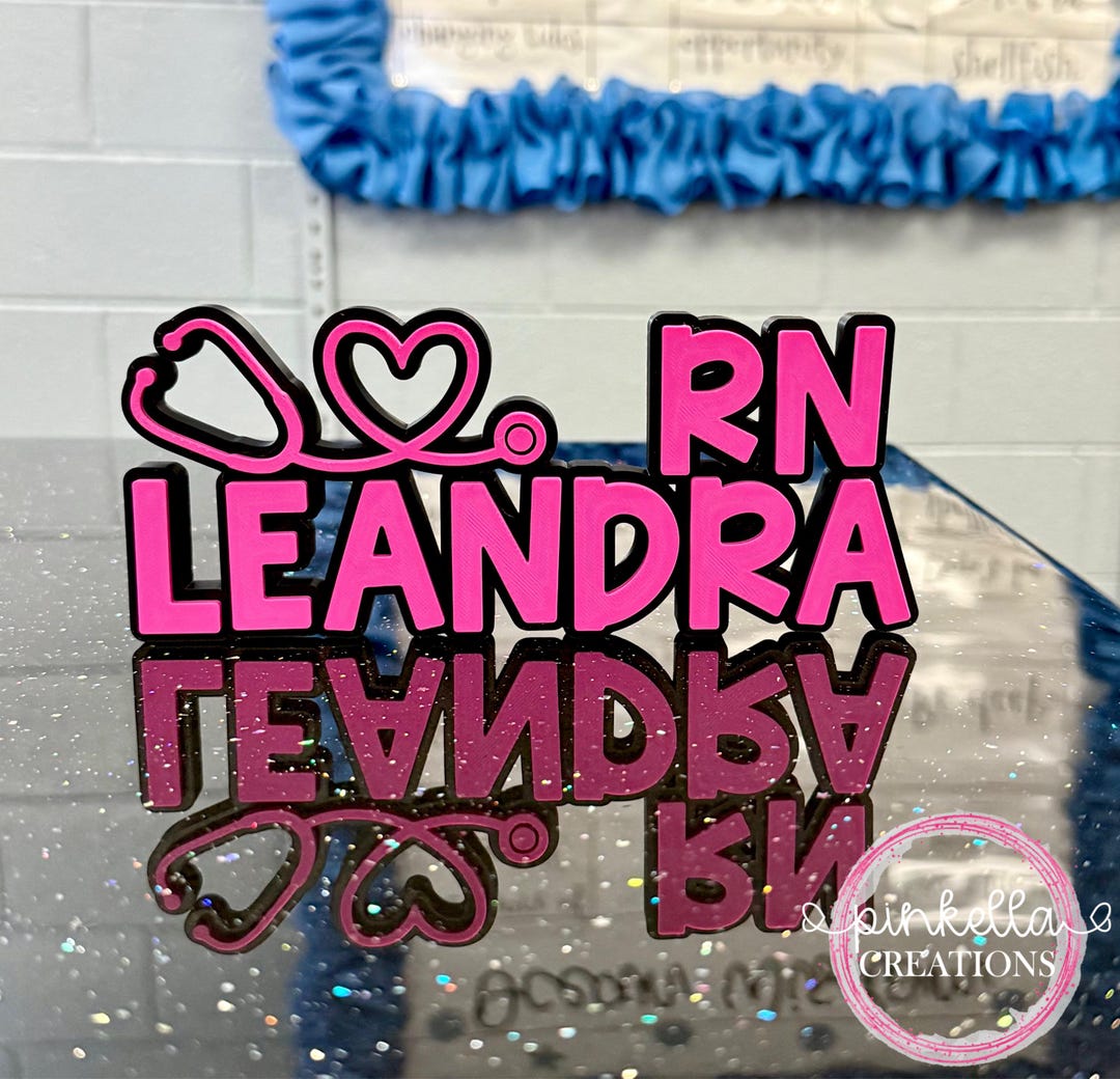Personalized Nameplate - RN - Nurse - Custom 3D Printed - Name Signs ...