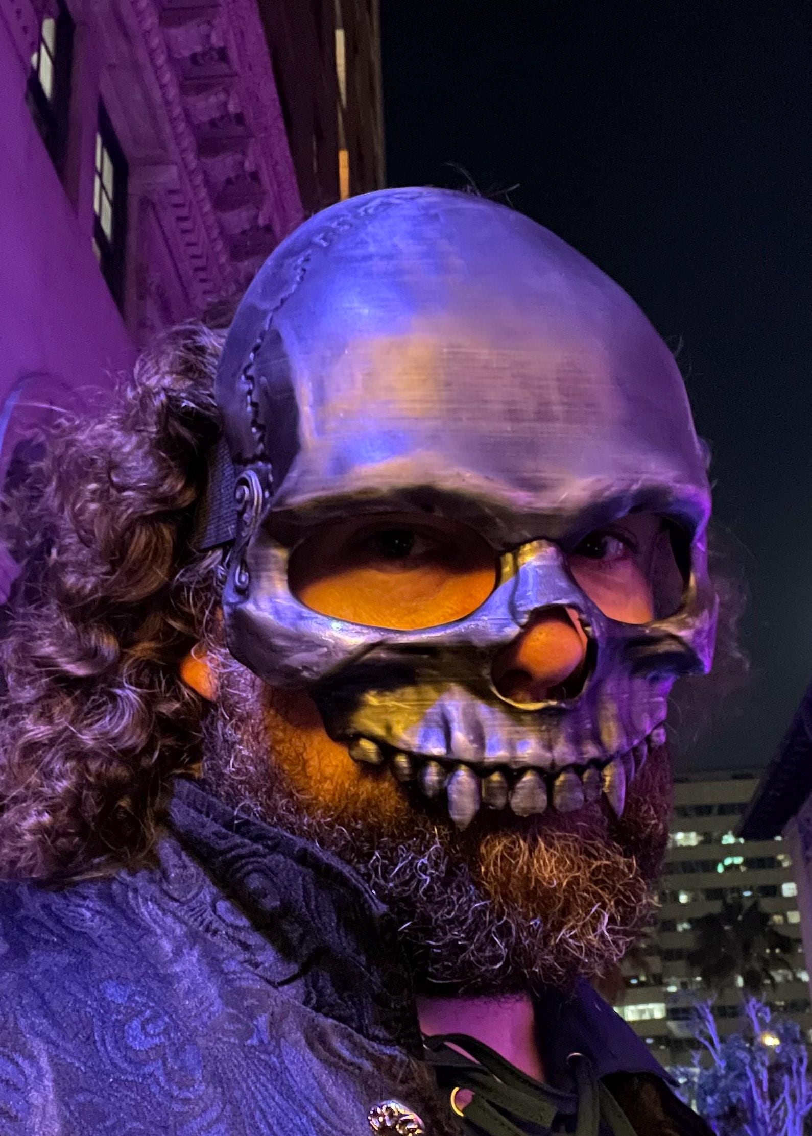 Half Face Skull Mask - 3D Print Design - Etsy